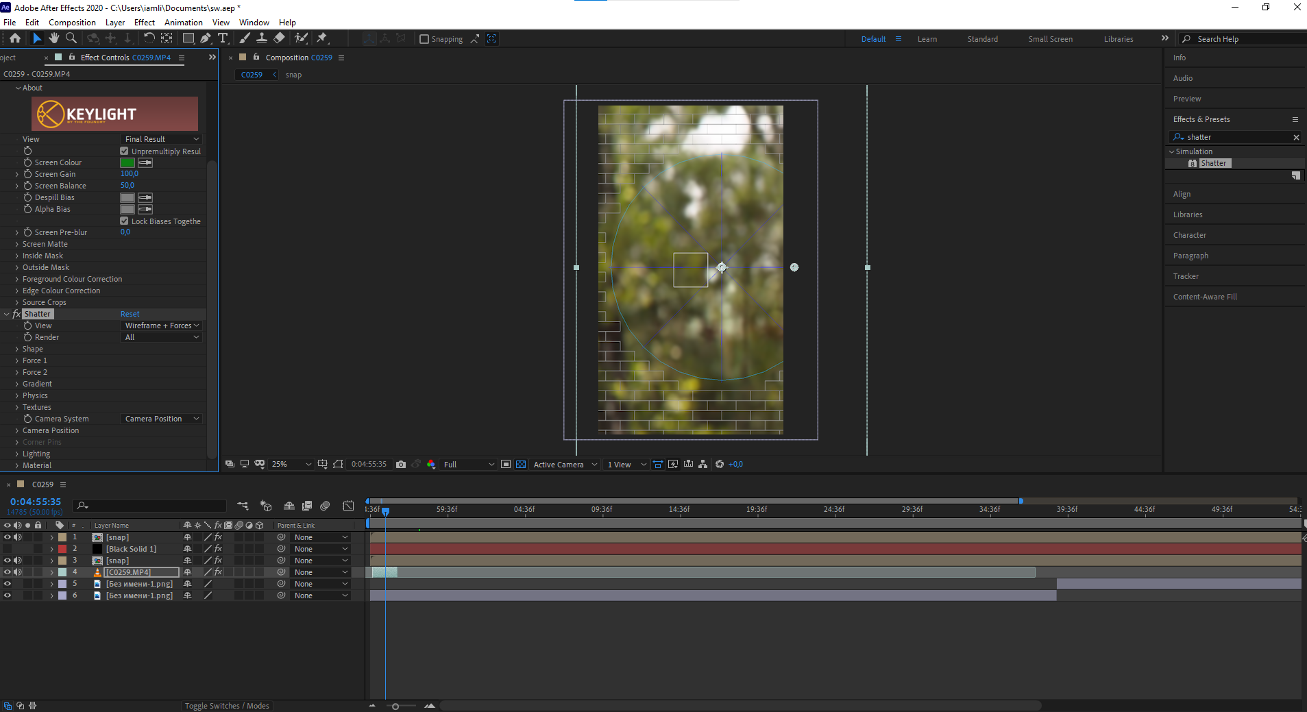 Shatter effect not working - Adobe Product Community - 12093718