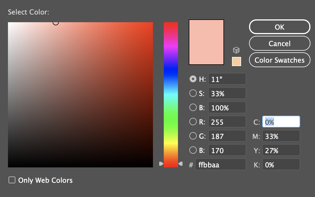 Same HEX code produces different HSB values in Ill... - Adobe Community ...