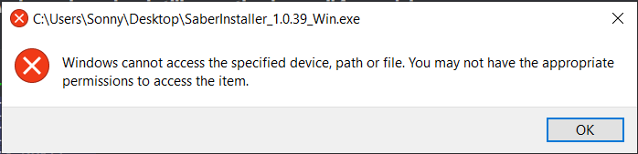 Issue on installing saber plugin in window 10 - Adobe Product Community ...