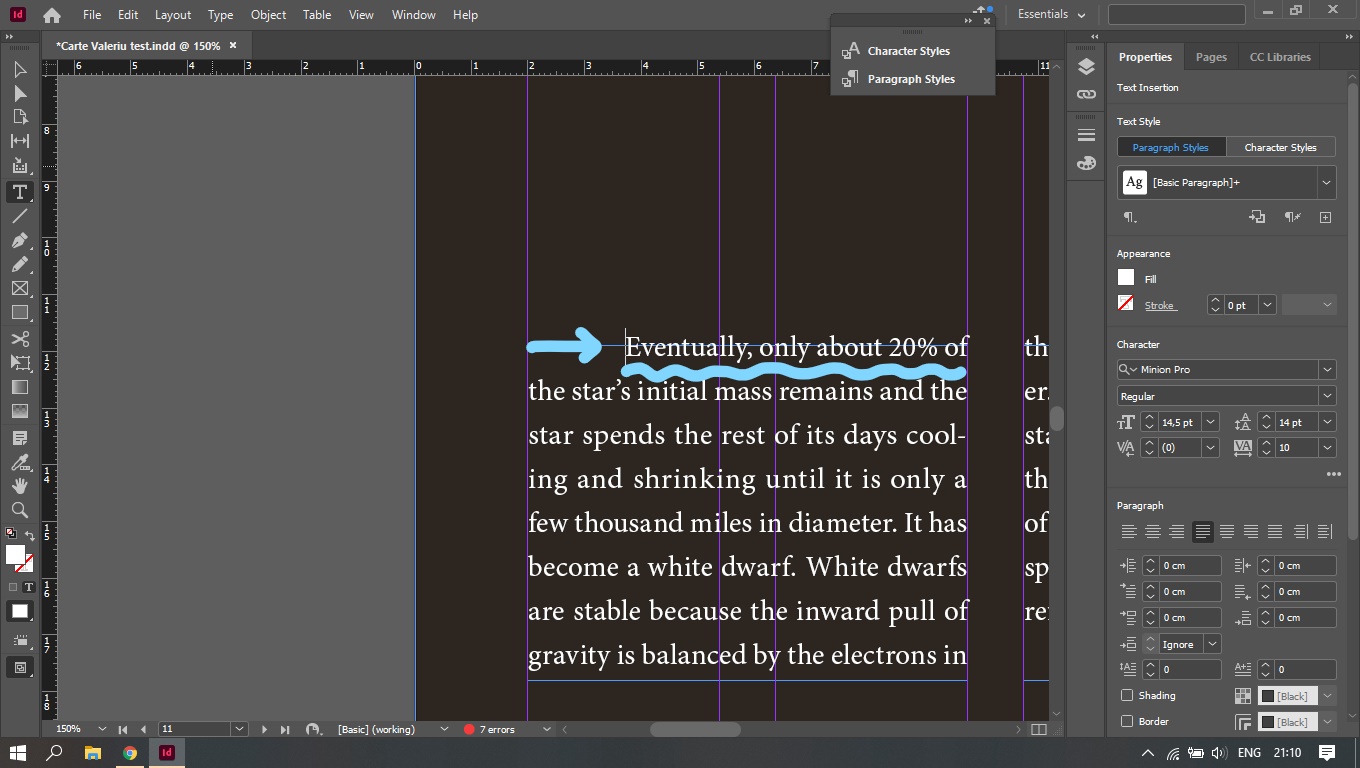 Shrinking text - Adobe Support Community - 12113200
