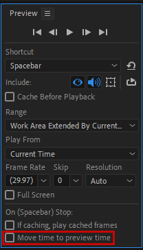 Preview Time Indicator (PTI) always goes back to C... - Adobe Support ...