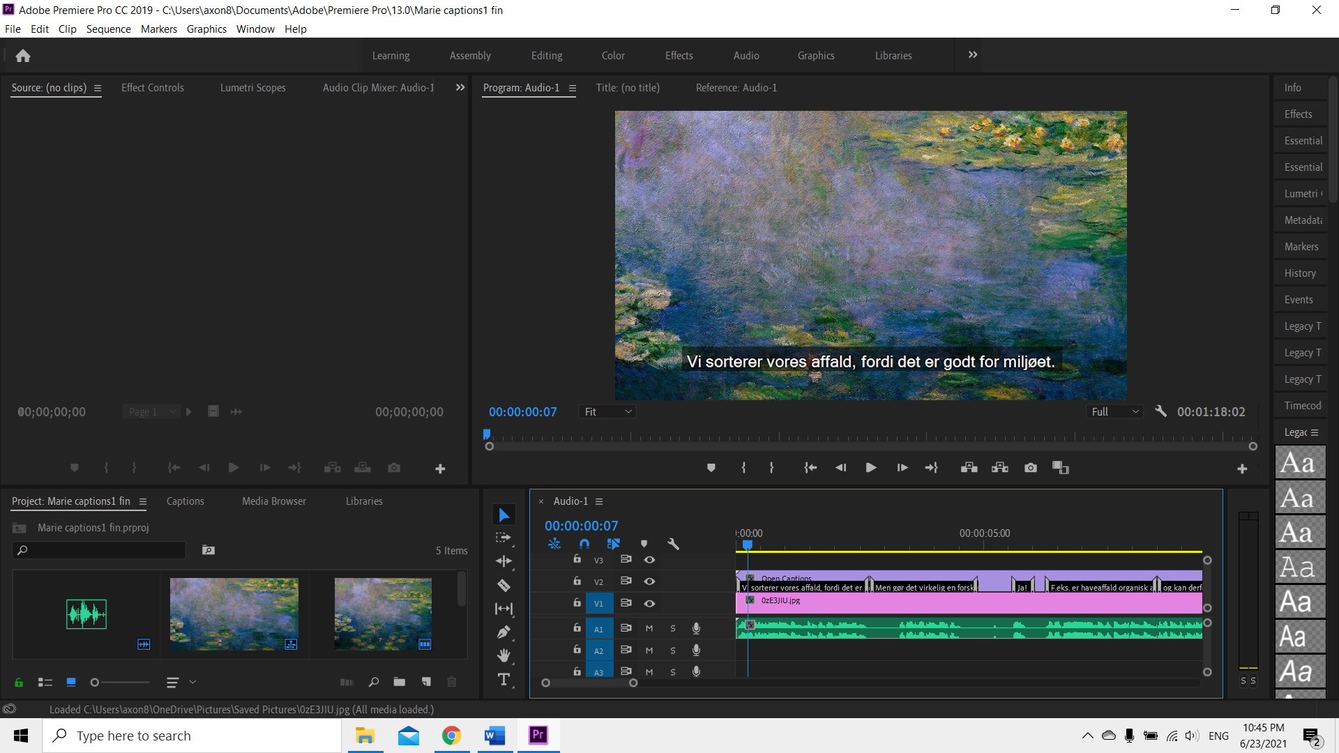 Open captions look different after importing - Adobe Product Community ...