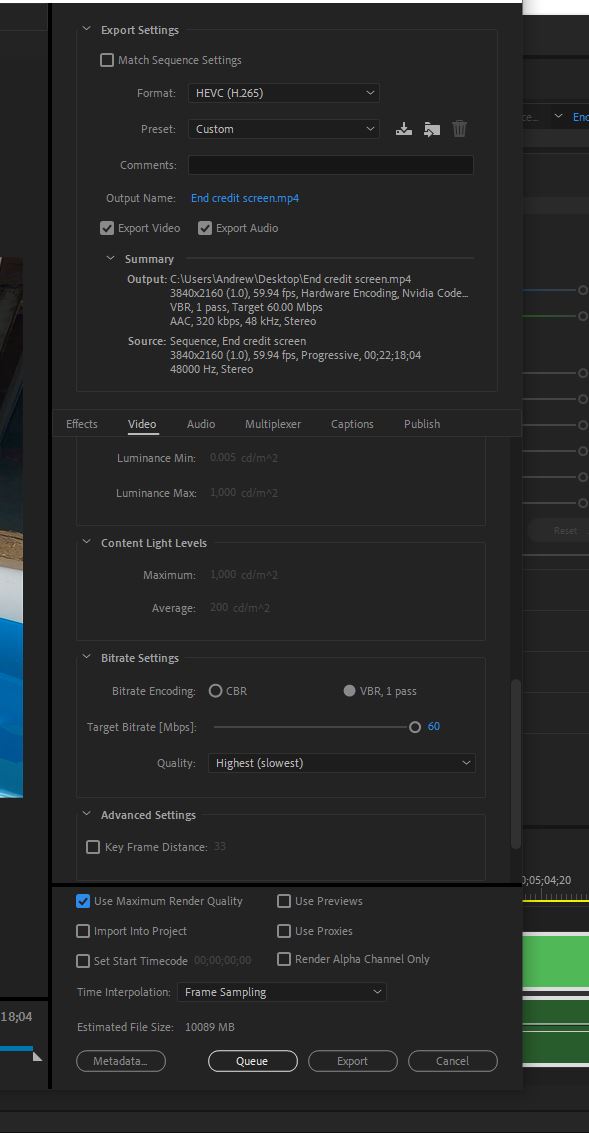 Target Bitrate Capped at 60mbps?? Please Help - Adobe Product Community ...