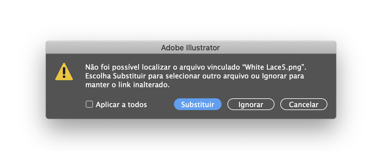 nao é possivel localizar o arquivo vinculado - Adobe Community - 10751555