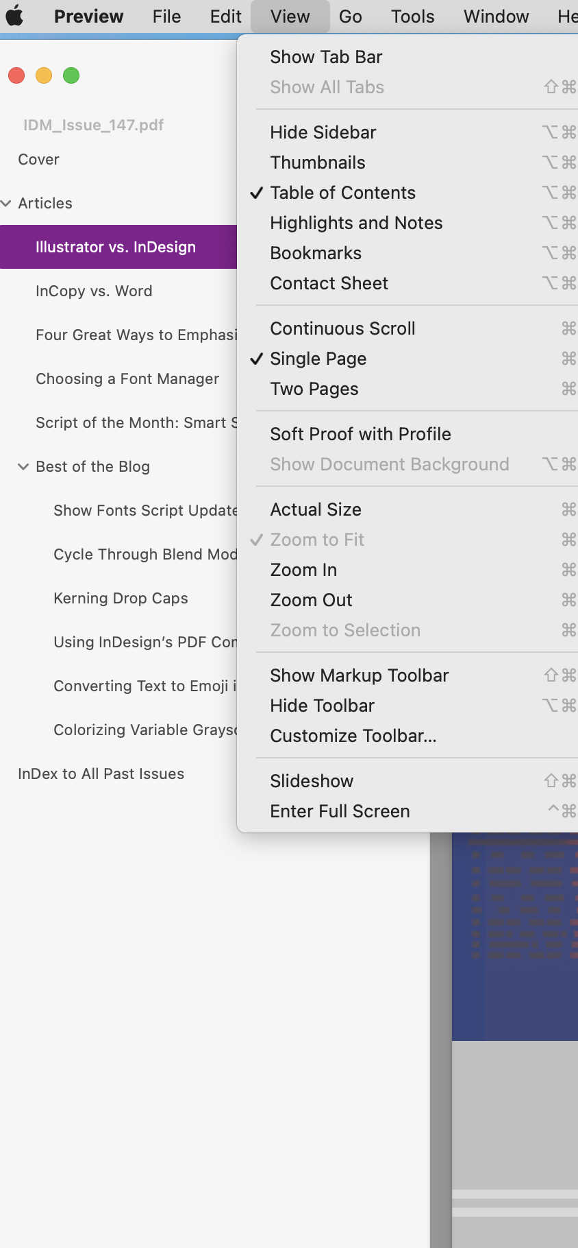 Bookmarks in MacOS Preview from InDesign - Adobe Community - 12151715