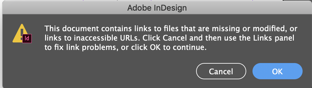 Solved: Re: How do I unlink a missing document - Adobe Product Community - 10752090