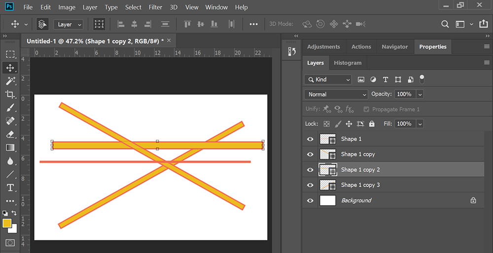 Photoshop - How to use the Shapes Line Tool? - Adobe Community - 10755158