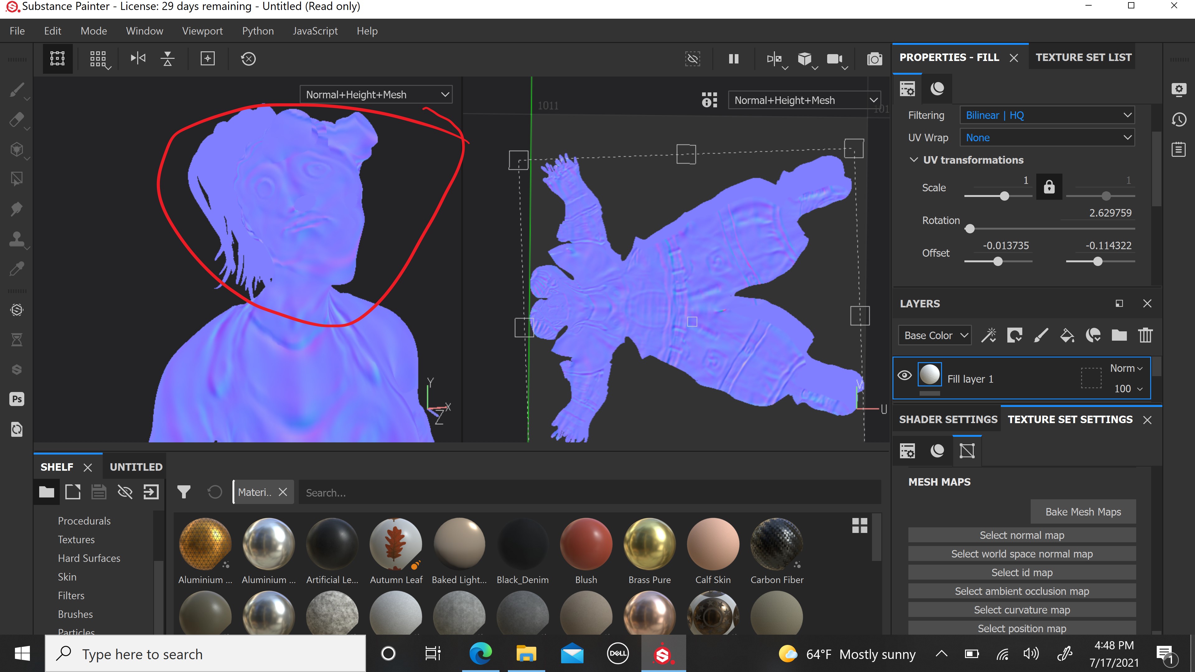 Normal map and UV map don't align - Adobe Community - 12183766