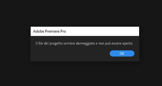 Corrupt project Premiere Pro 2021. Project seems d... - Adobe Product ...