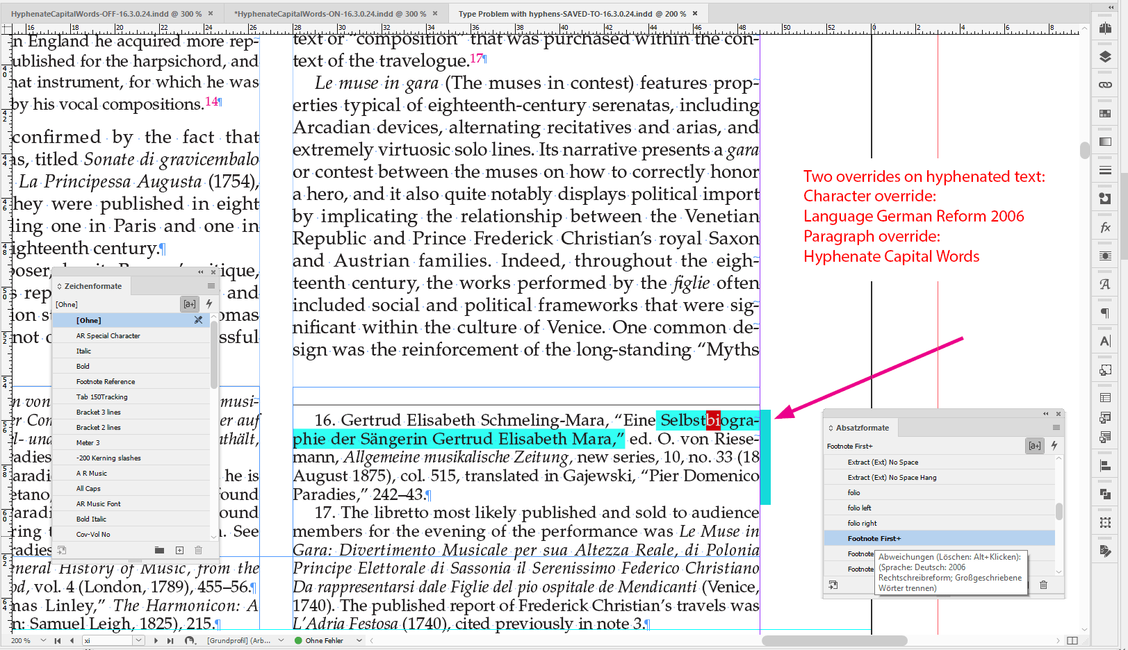 Solved: Automatic hyphens randomly have letters in them - Adobe Product ...