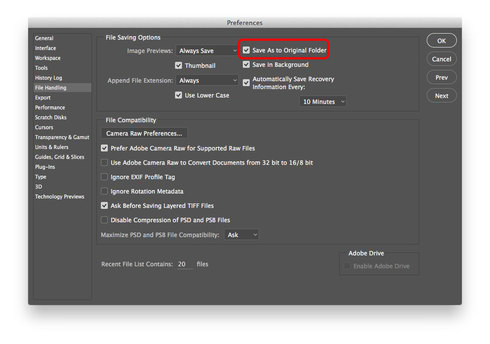 Photoshop: Remember save options and path - Adobe Product Community ...