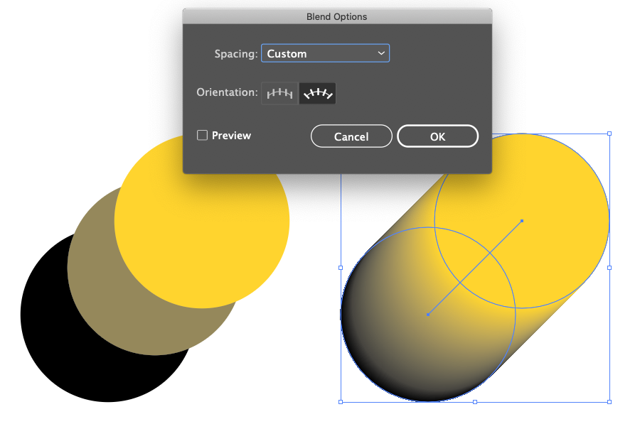 Object Blend Option Spacing - Adobe Community - 10760938