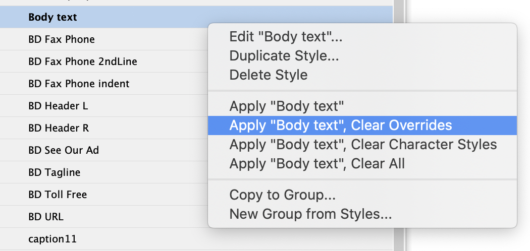 Solved: Clear paragraph styles - Adobe Product Community - 12207208