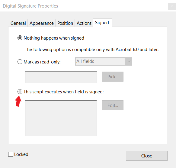 Set Fields Read Only After Signing With Javascript Adobe Product 0313