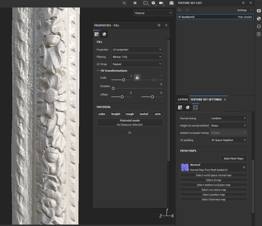 Applying the baked mesh map normal back into a lay... - Adobe Community ...