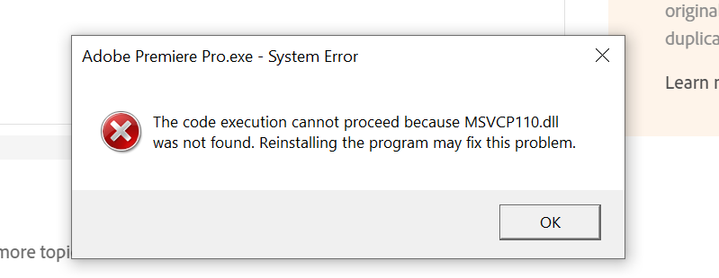 Can't even launch Premiere Pro (Says not installed... - Adobe Community ...