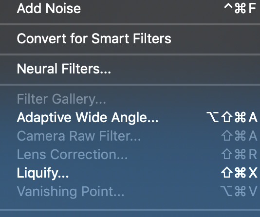 Solved: Filter gallery and vanishing point grayed out - Adobe Product ...