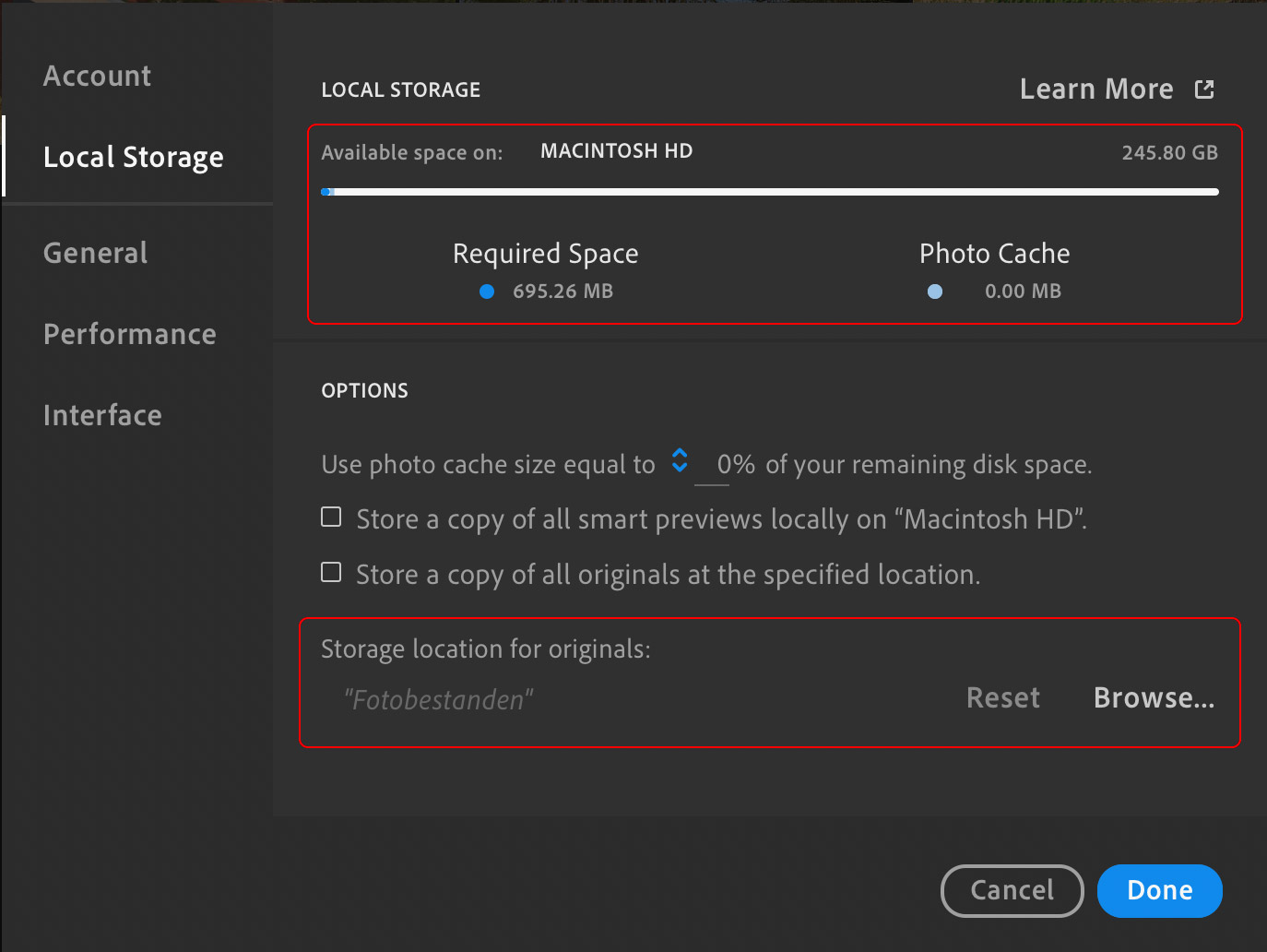 Solved: Lightroom on PC - Change photo cache location - Adobe Community - 10764217