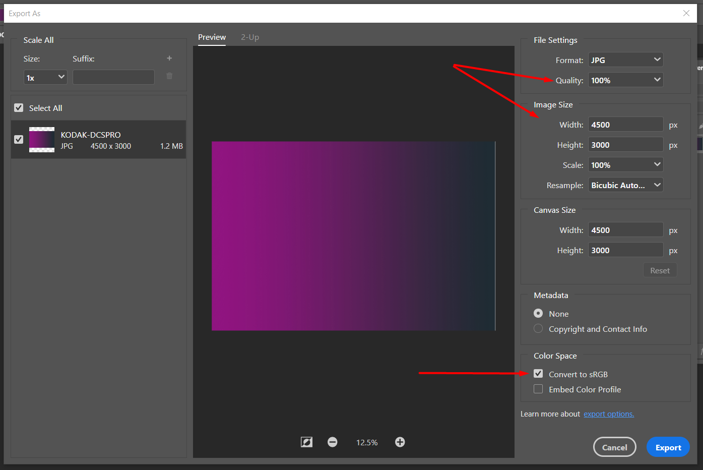 Suggestions to add options to select image size & ... - Adobe Product ...