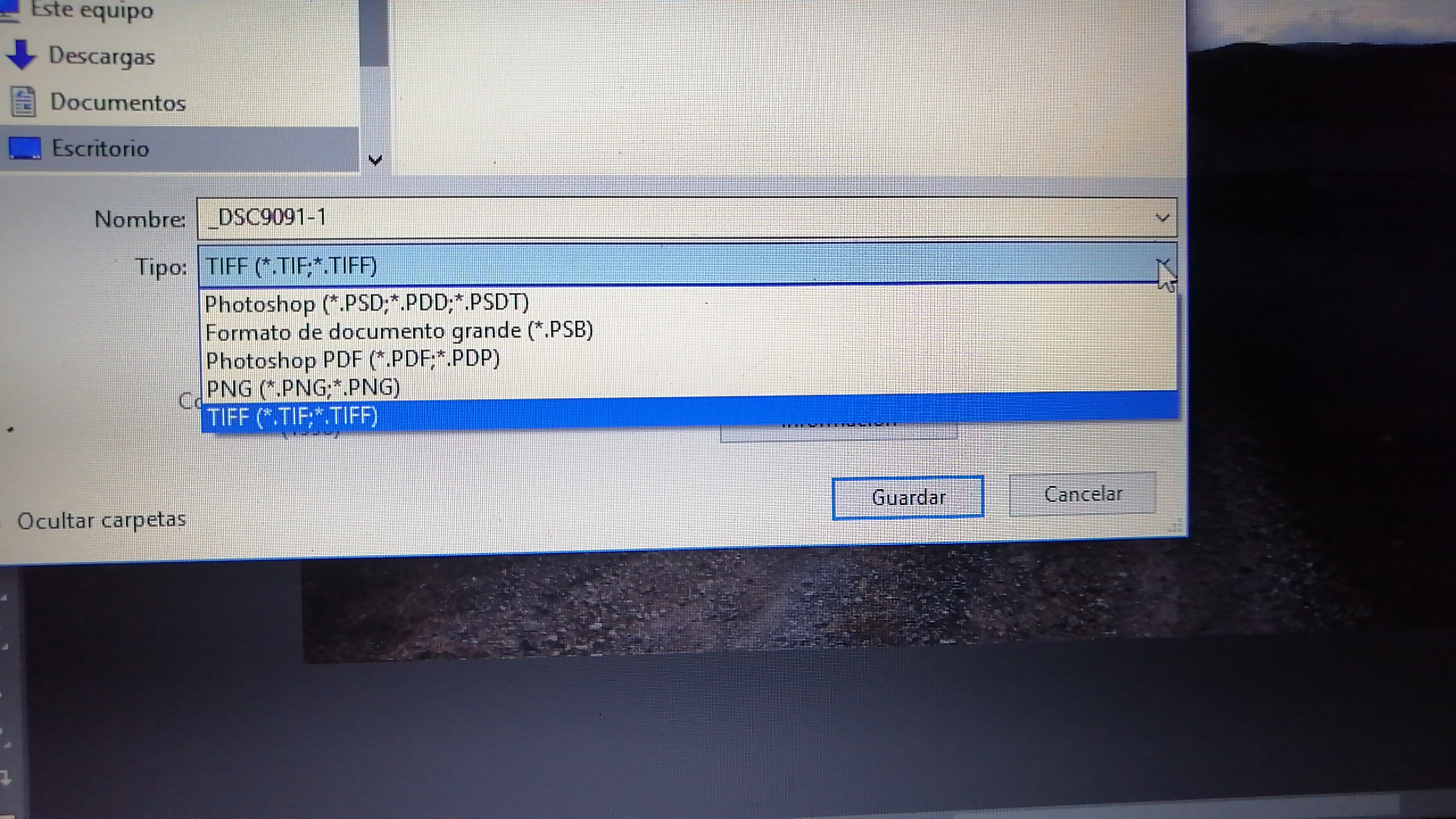 No me aparece la opción jpg para guardar una image... - Adobe Product ...