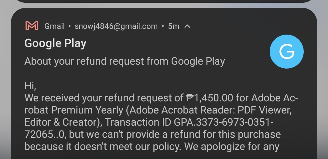 REFUND REQUEST - Adobe Community - 12349451