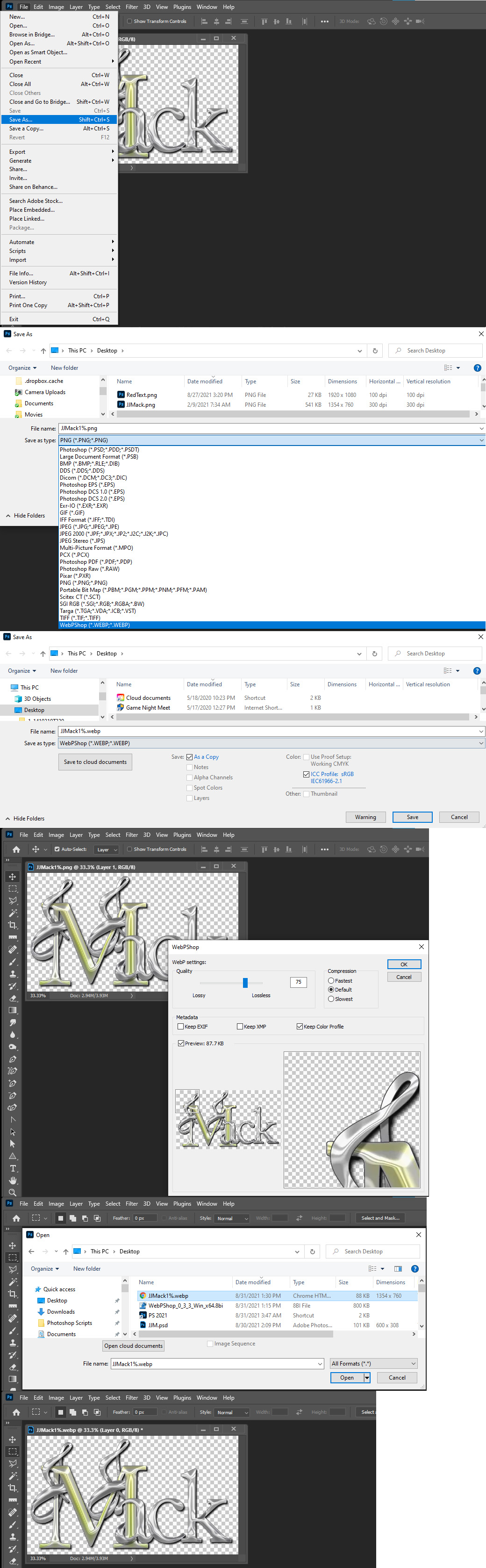 WebP plugin installation error message - Adobe Community - 12354448