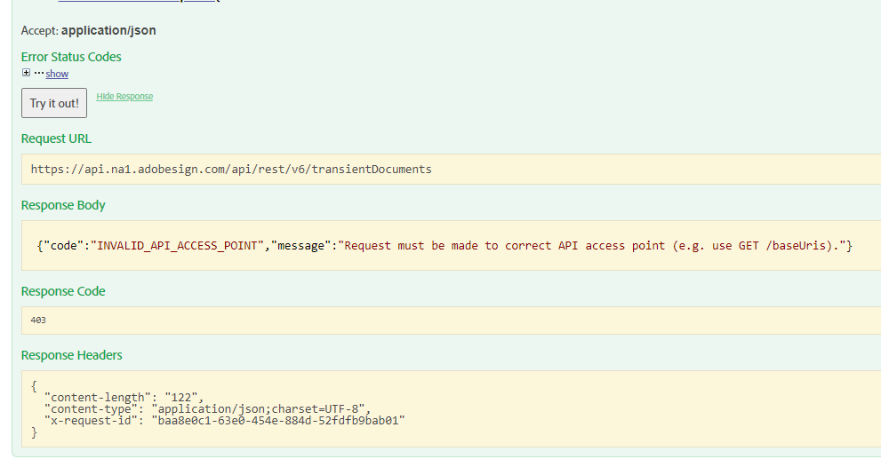 Upload a Document using Adobe Sign API - getting ... - Adobe Product ...