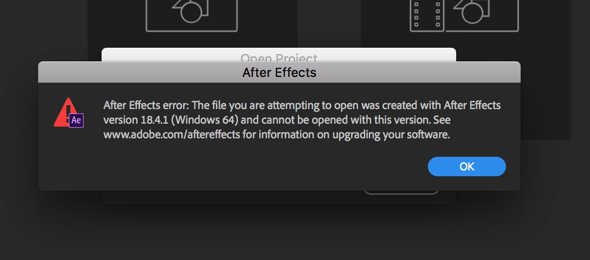Solved: How to make windows after effects file compatible ... - Adobe ...