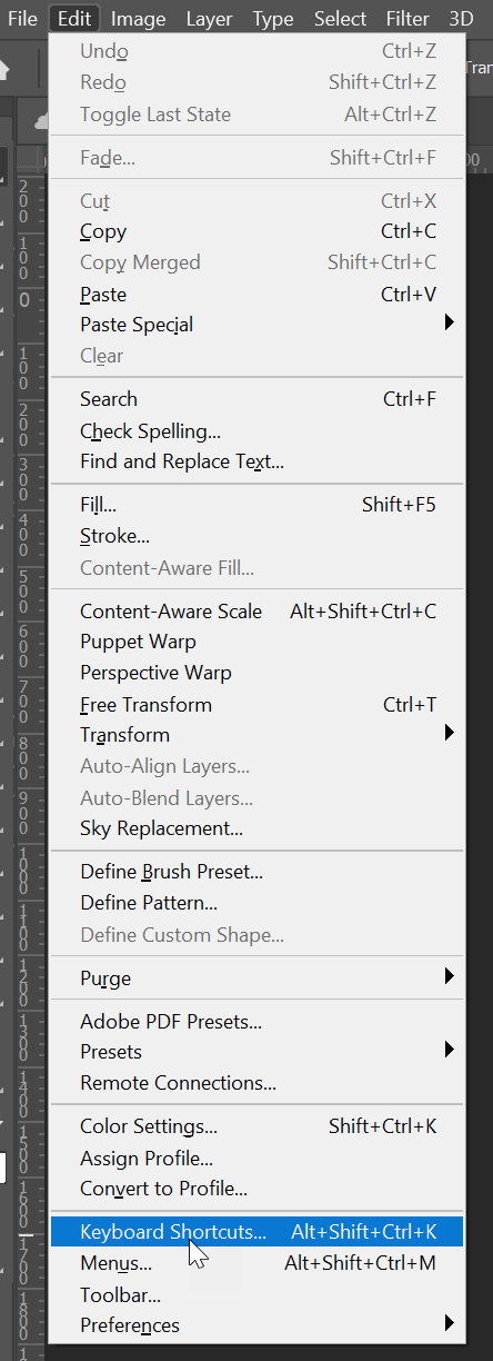 Keyboard shortcut for un-sharp mask. - Adobe Community - 12367891
