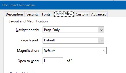 How to set two up with cover as default page view. - Adobe Product ...