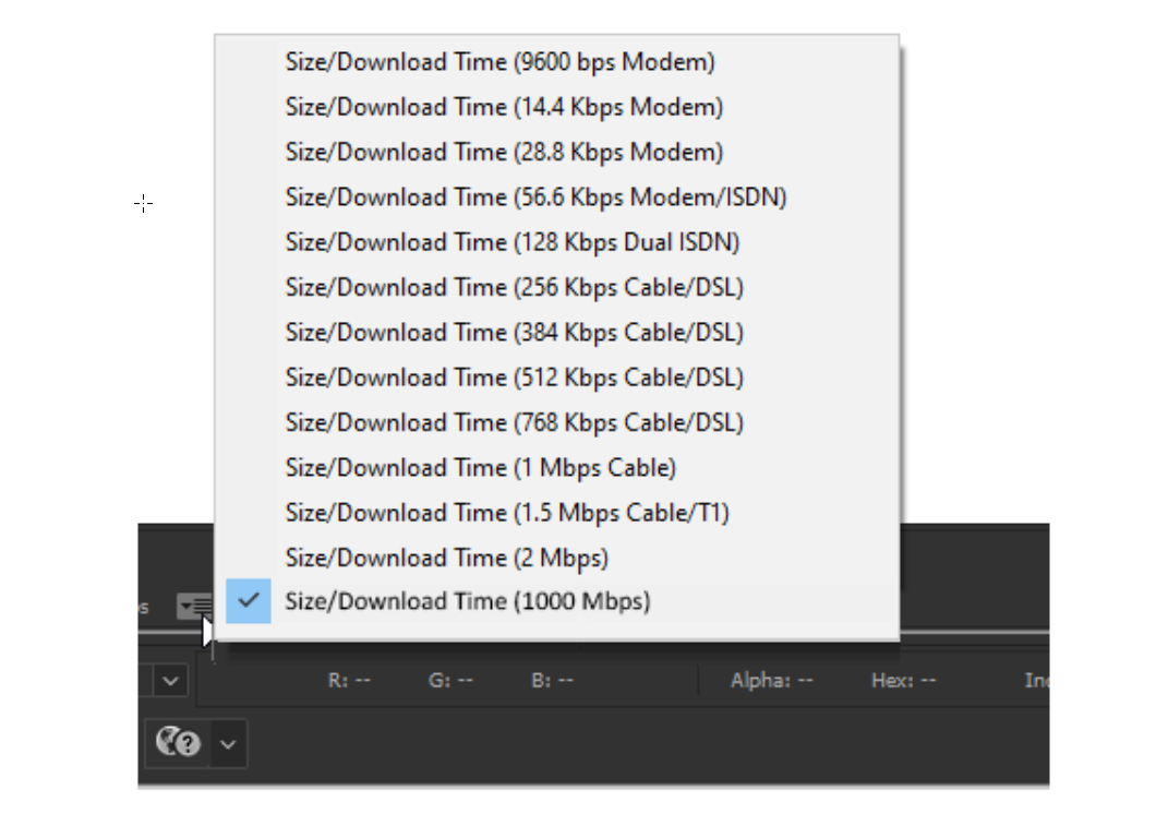 Save for Web... Dial Up? - Adobe Community - 12384205