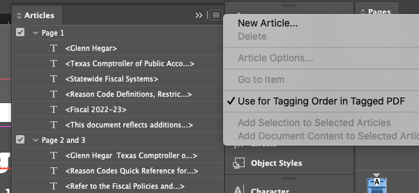 Solved: How to set PDF reading order in InDesign? - Adobe Product ...