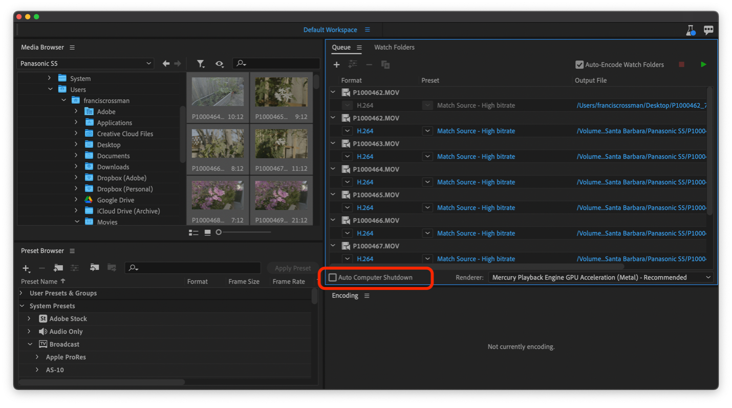 DISCUSS: Automatically shut down the computer when... - Adobe Product Community - 12385149