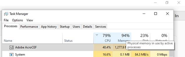 Solved: AcroCEF.exe - High CPU and RAM usage causing compu... - Adobe ...