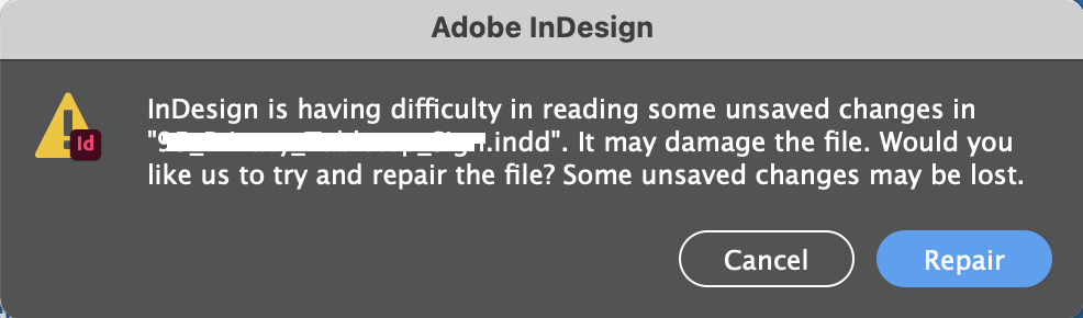 Indesign is having difficulty reading some unsaved... - Adobe Product ...