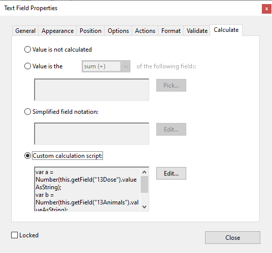 Creating a simple formula in Acrobat form - Adobe Community - 12403413