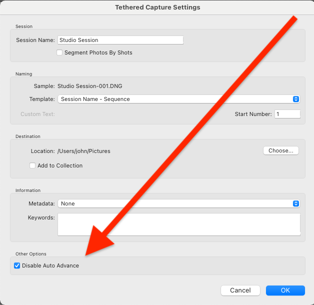 Tethered shooting: latest photo always gets select... - Adobe Product ...