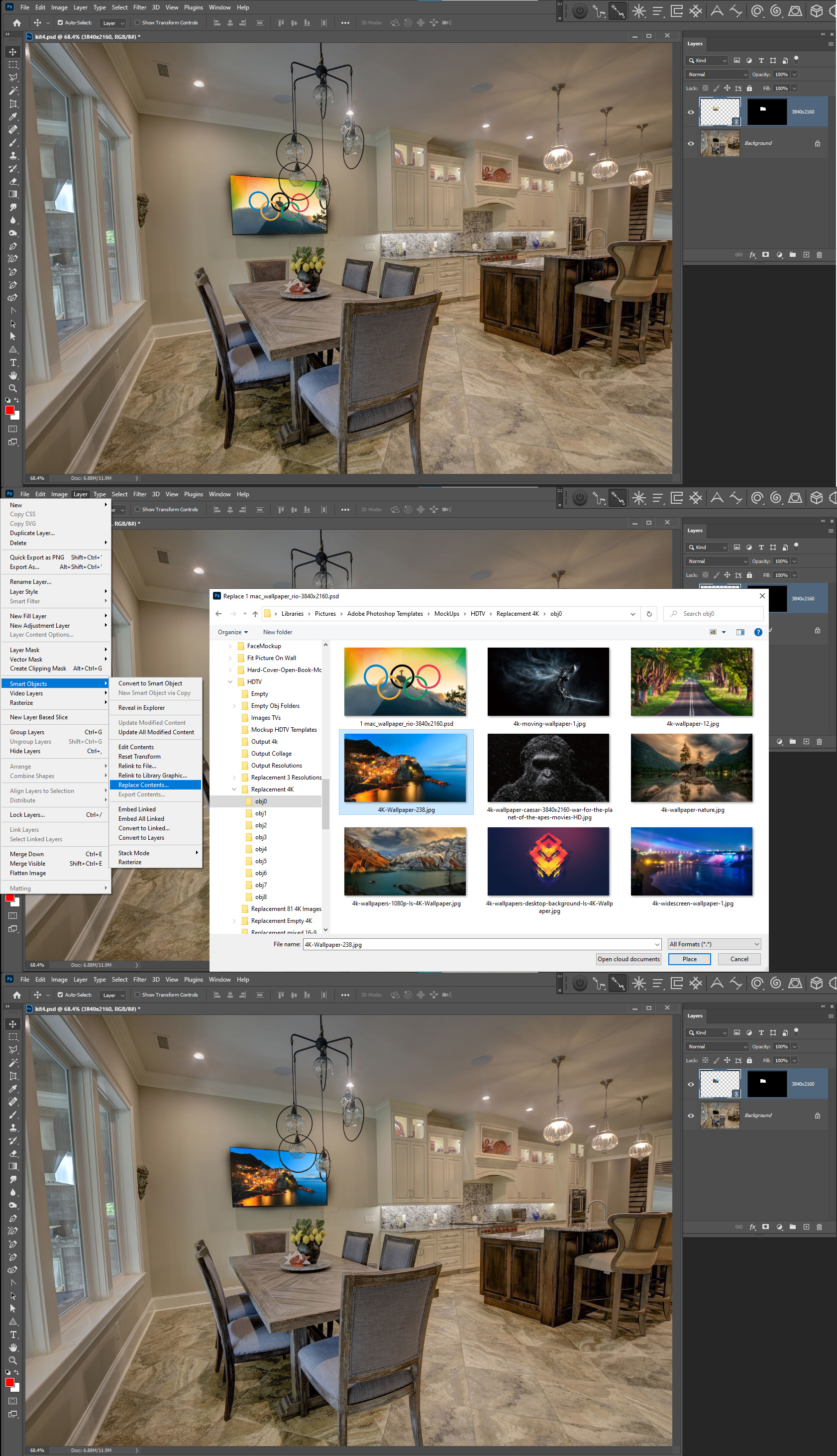 Photoshop Question. Trying to insert image on tv s... - Adobe Support ...