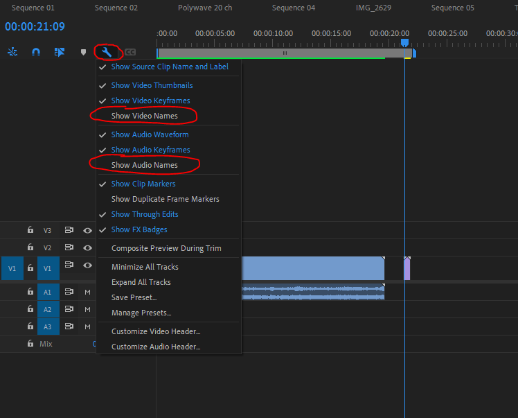 Solved: File name missing in premier pro timeline - Adobe Product ...