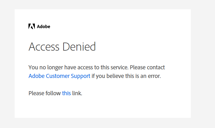 Access denied - Adobe Community - 12407560