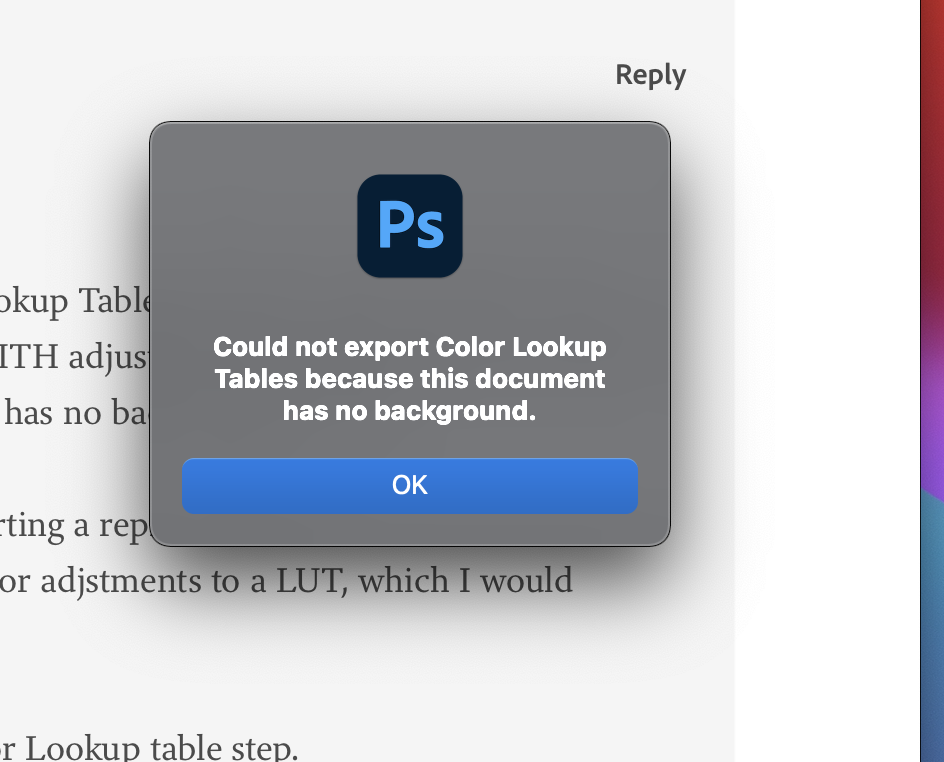 Color Lookup Tables - Adobe Community - 12227059