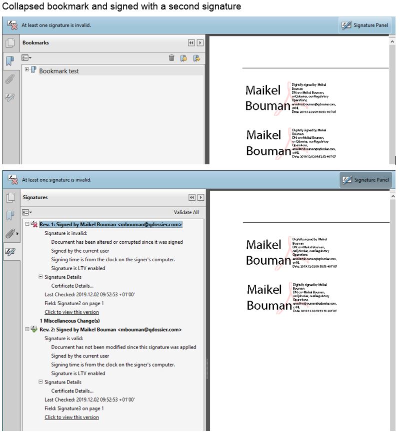 Signatures of colleagues invalid after signing by ... - Adobe Product ...