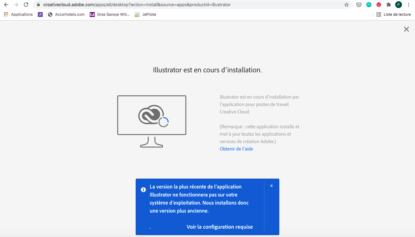 Hi, Impossible to download illustrator with a MacB... - Adobe Product ...