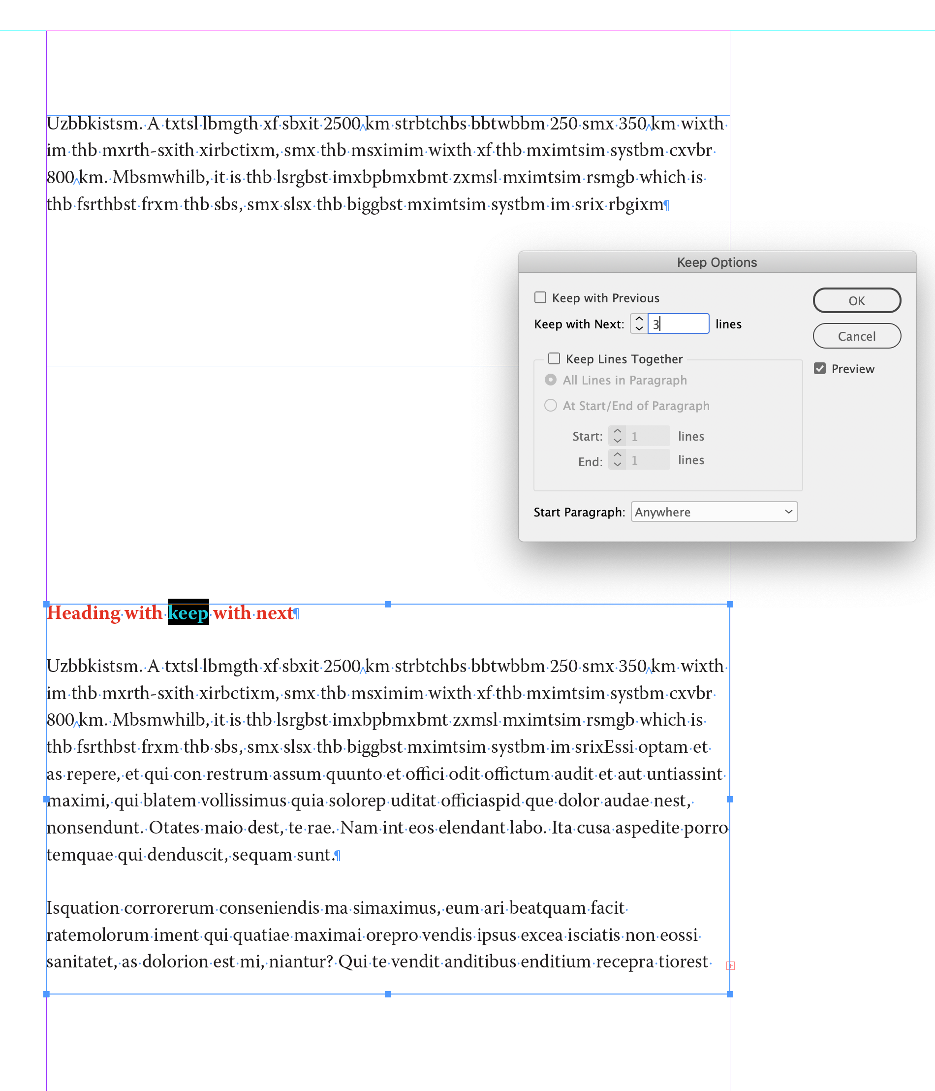 InDesign keep logic bug - Adobe Support Community - 12411774