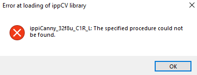 P: Error at loading of ippCV library - Adobe Product Community - 12420457