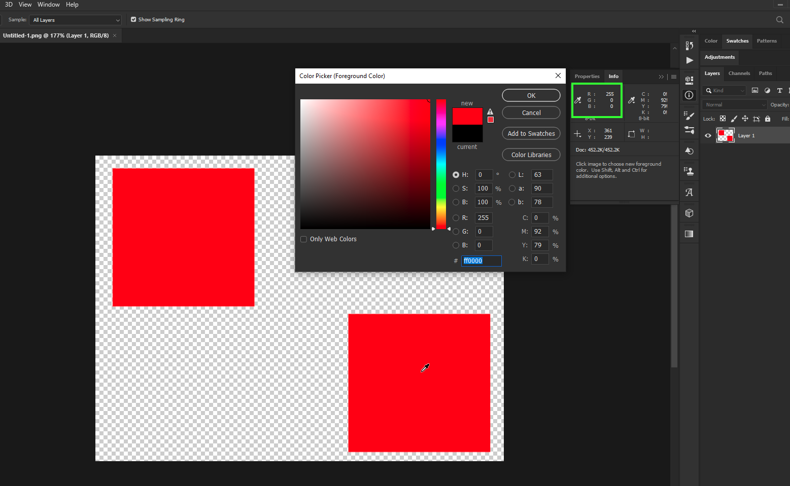 color not matching if i create in top and bottom - Adobe Community ...