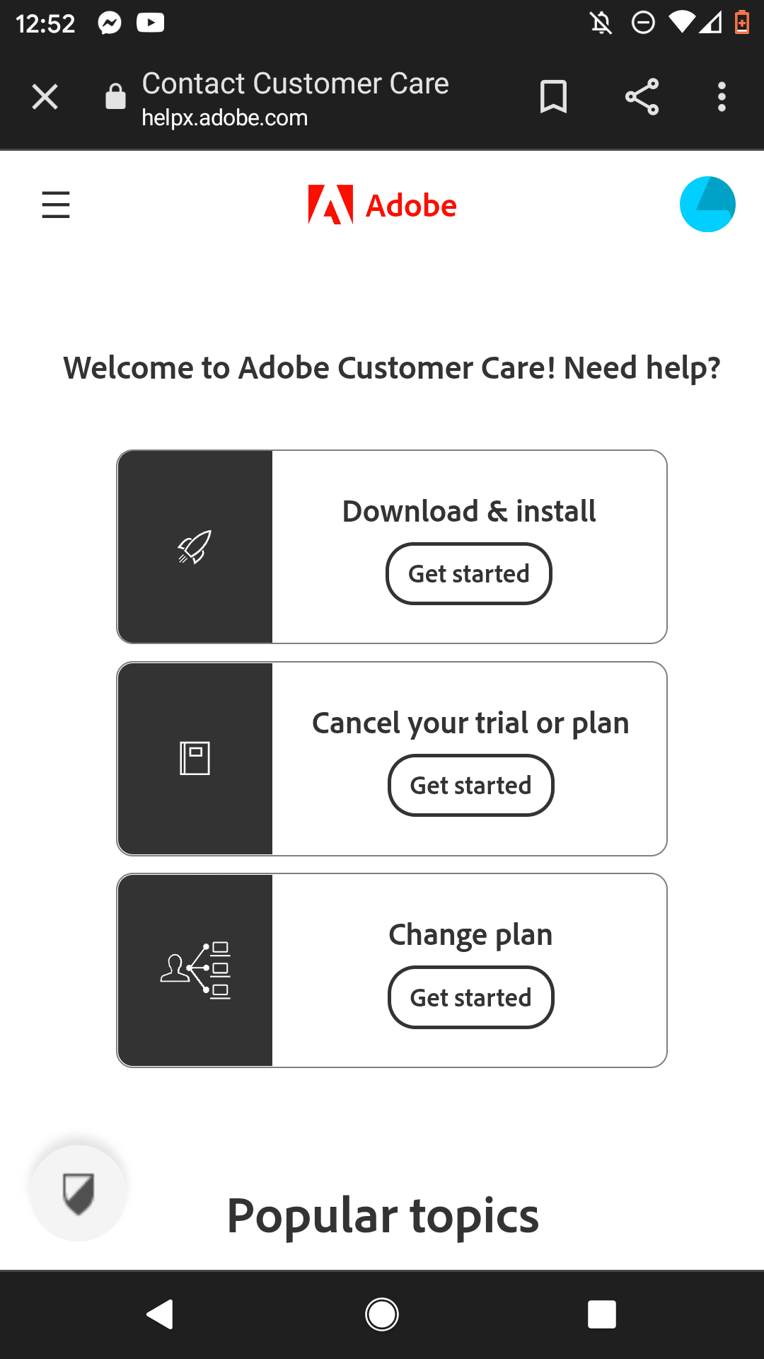 How do I get to speak with a Human? - Adobe Product Community - 12115723