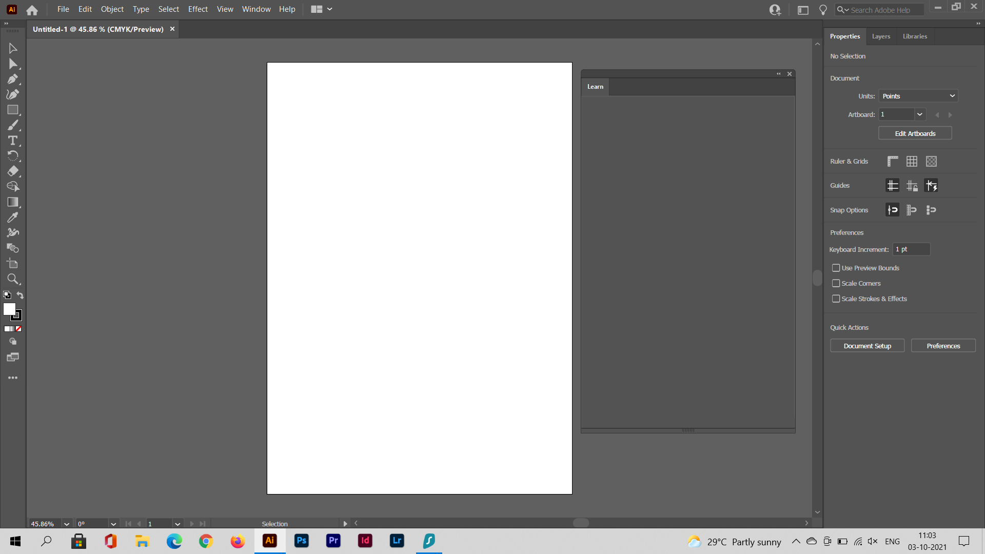 Learn feature is not working In Illustrator. - Adobe Community - 12424471