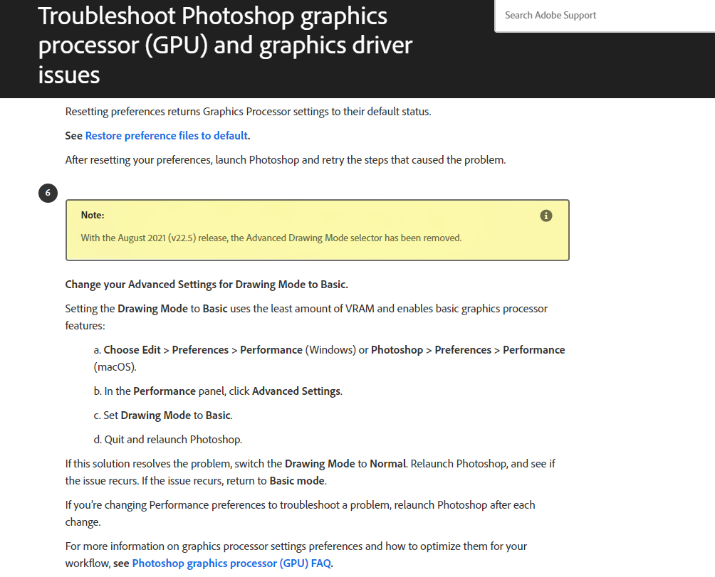 v22.5 release, the Advanced Drawing Mode selector ... - Adobe Product ...