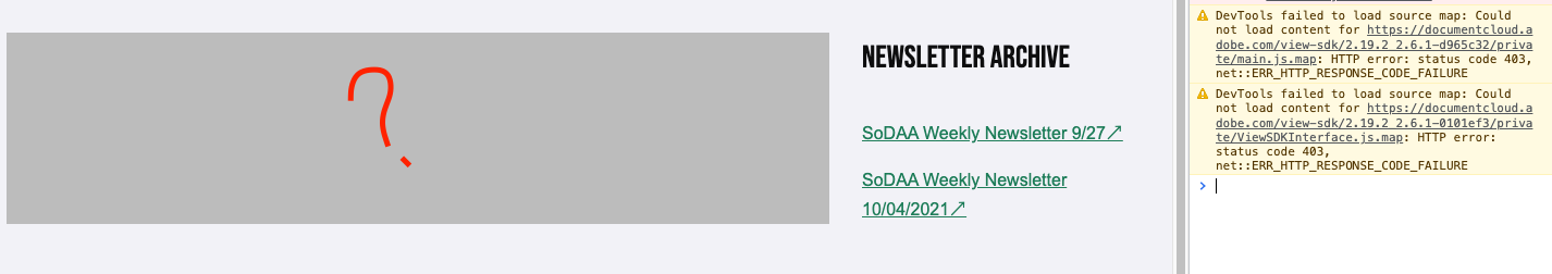 Status Code 403 for main.js.map and ViewSDKInterfa... - Page 2 - Adobe Product Community - 11810390